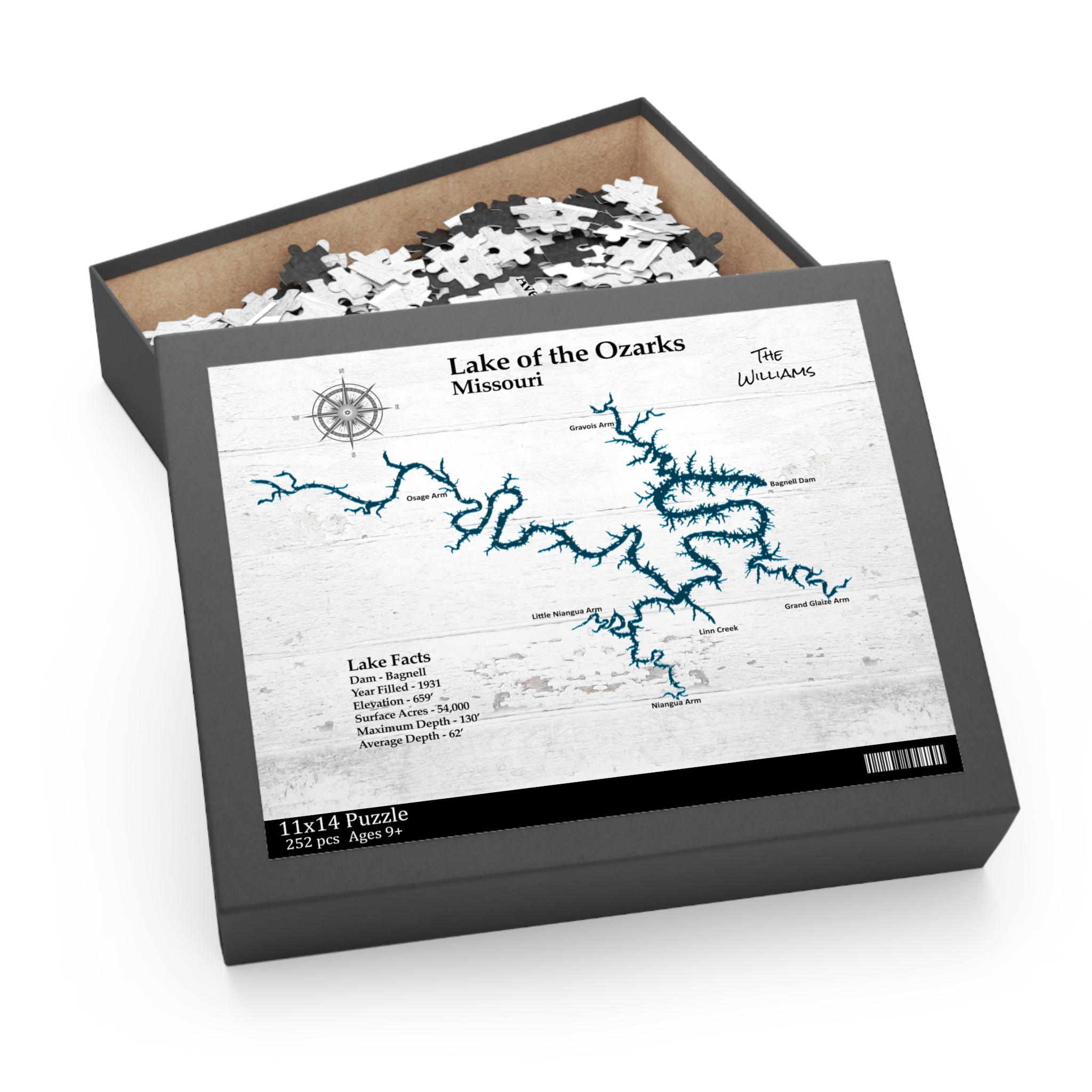 Lake of the Ozarks Custom Puzzle for Lake Lovers Add Your Family Name ...