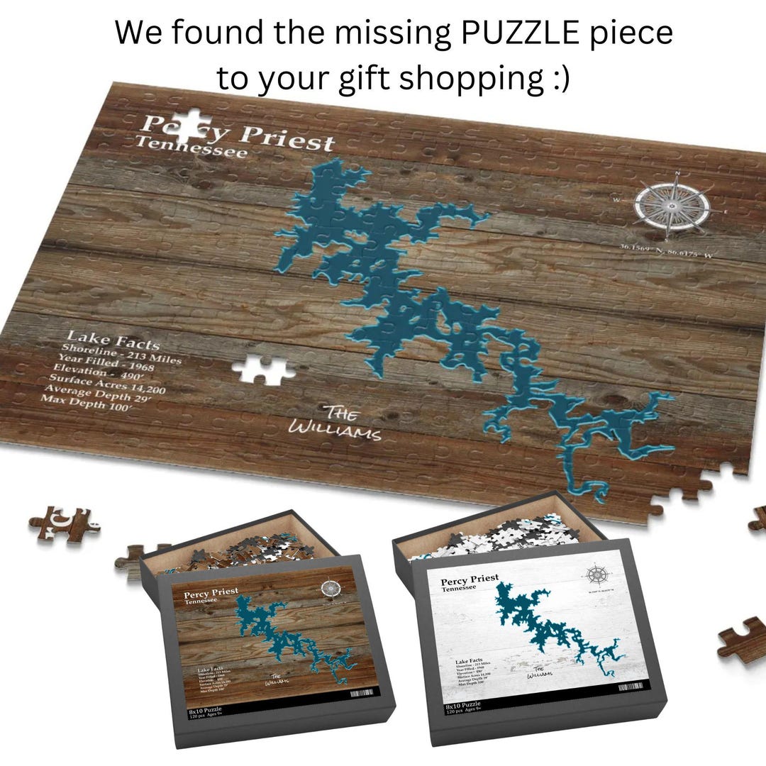 Percy Priest Custom Puzzle for Lake Lover Add Your Family Name Gift ...