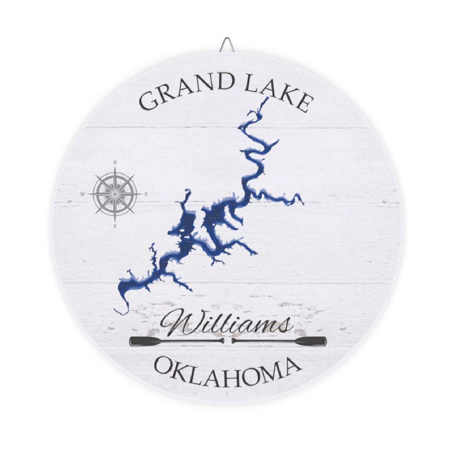 Personalized Lake Map Family Name Sign, Cabin Wall Decor, Custom Round ...