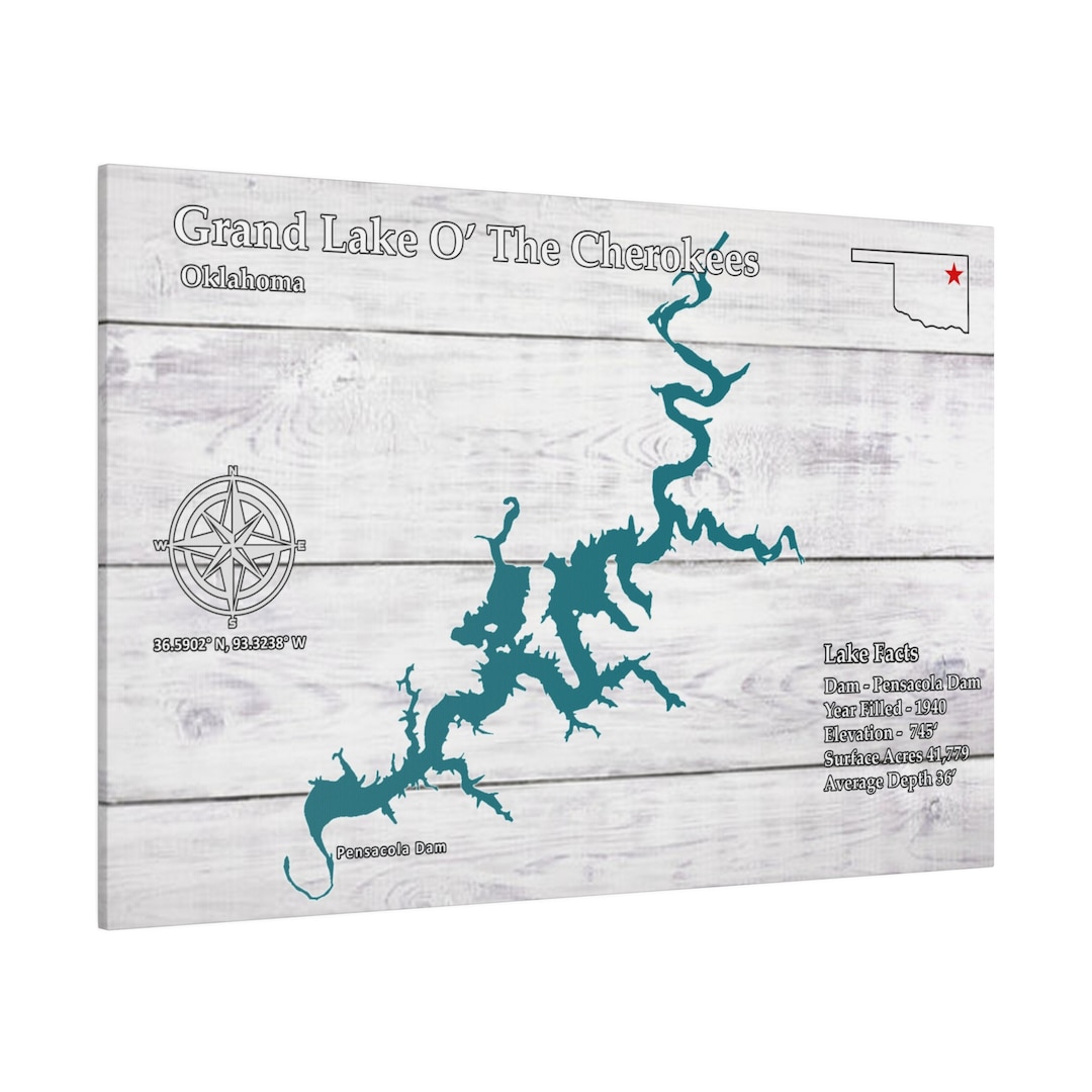 Grand Lake Map Wood - Etsy