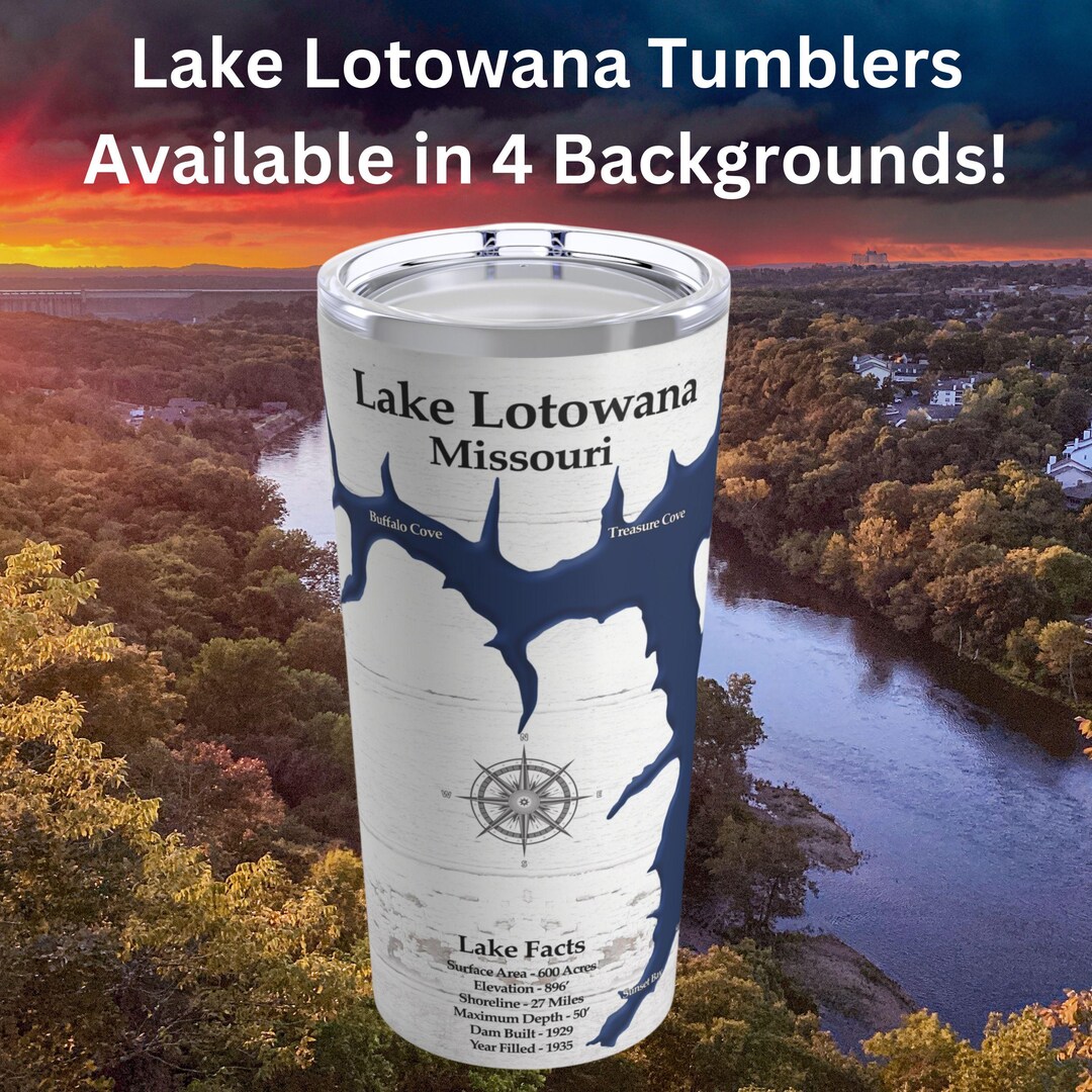 Lake Lotowana Custom 20oz Stainless Steel Tumbler | Personalized Name ...
