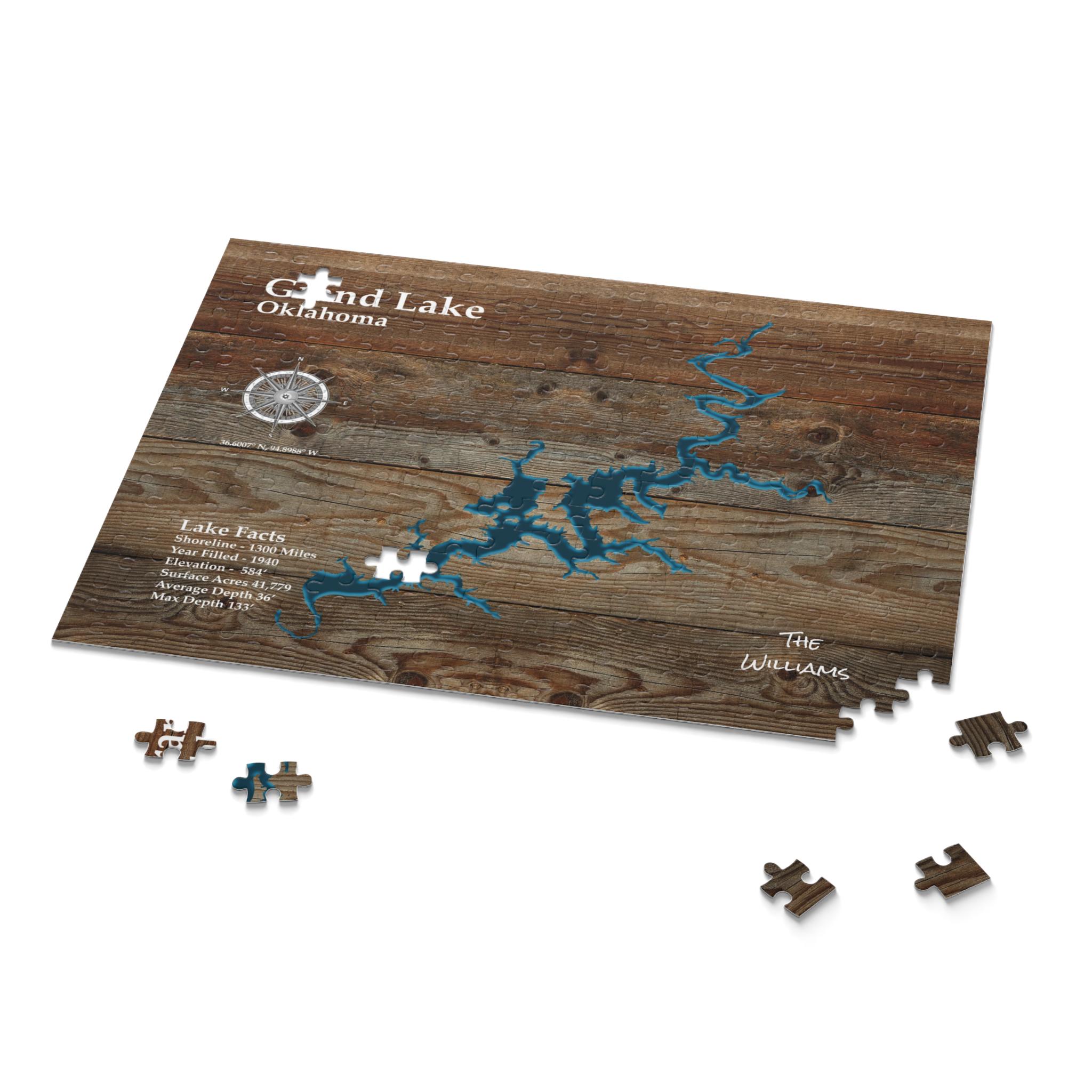 Grand Lake Gift Custom Puzzle for Lake Lover Add Your Family Name ...
