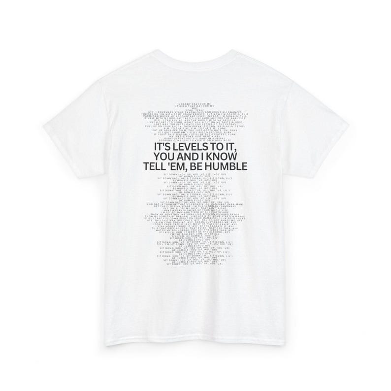 Kendrick Lamar HUMBLE T-shirt | DAMN Album Lyrics Tee | Kdot Fan Shirt ...