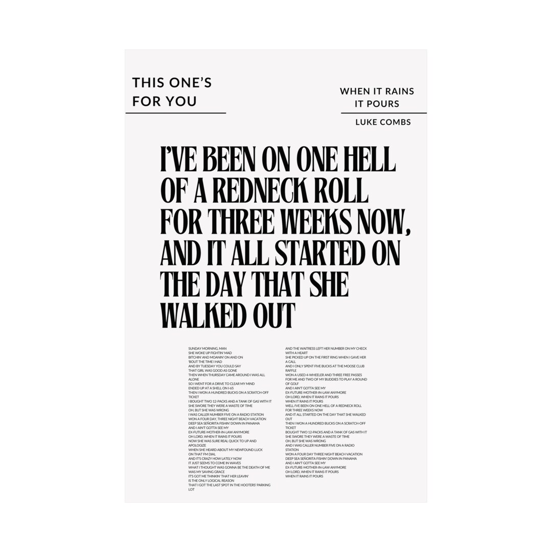 UNFRAMED When It Rains It Pours Poster - Etsy