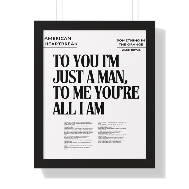 FRAMED Something in the Orange Poster - Etsy