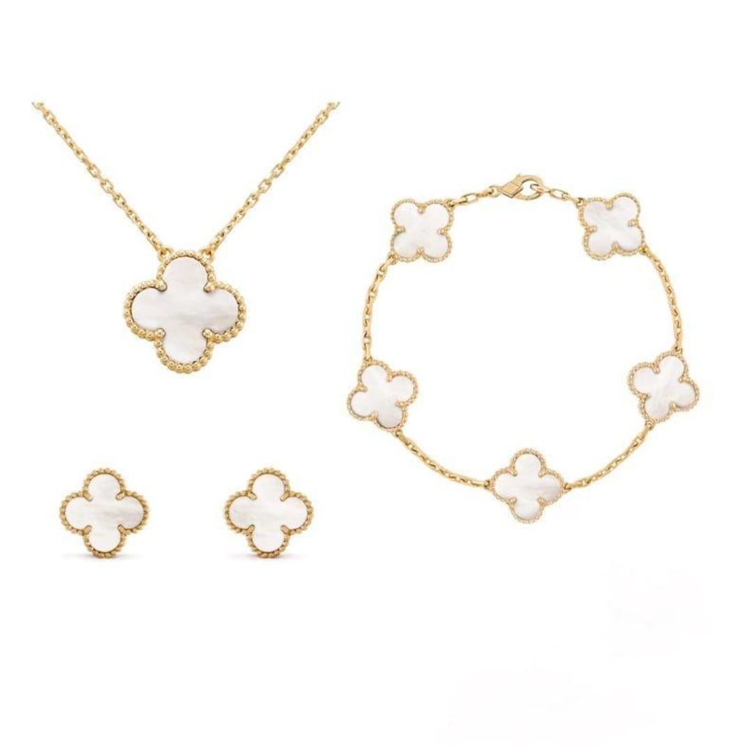 Four Leaf Clover 18K Gold / Silver Plated High Quality Jewelry Sets ...