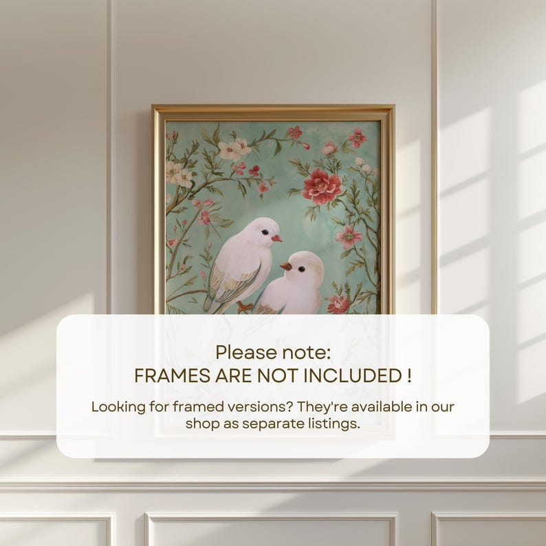 Chinoiserie Nursery Art Prints: Bunny, Birds & Cat - Vintage Teal ...