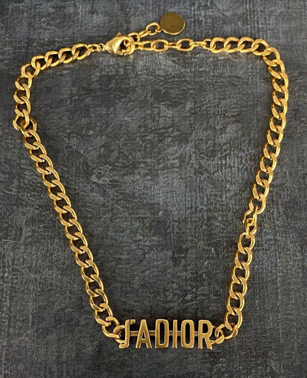Vintage Jadior Christian Dior Gold Chain Necklace Choker - Etsy