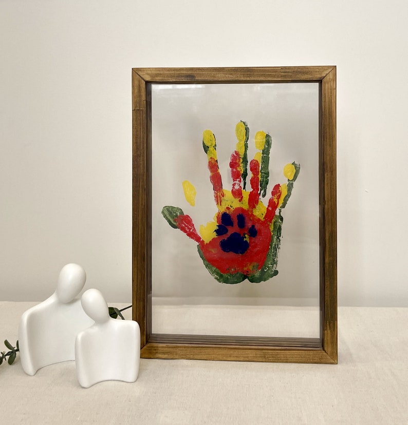 Family Handprint Art Kit, DIY Keepsake Gift, Wooden Frame - Etsy