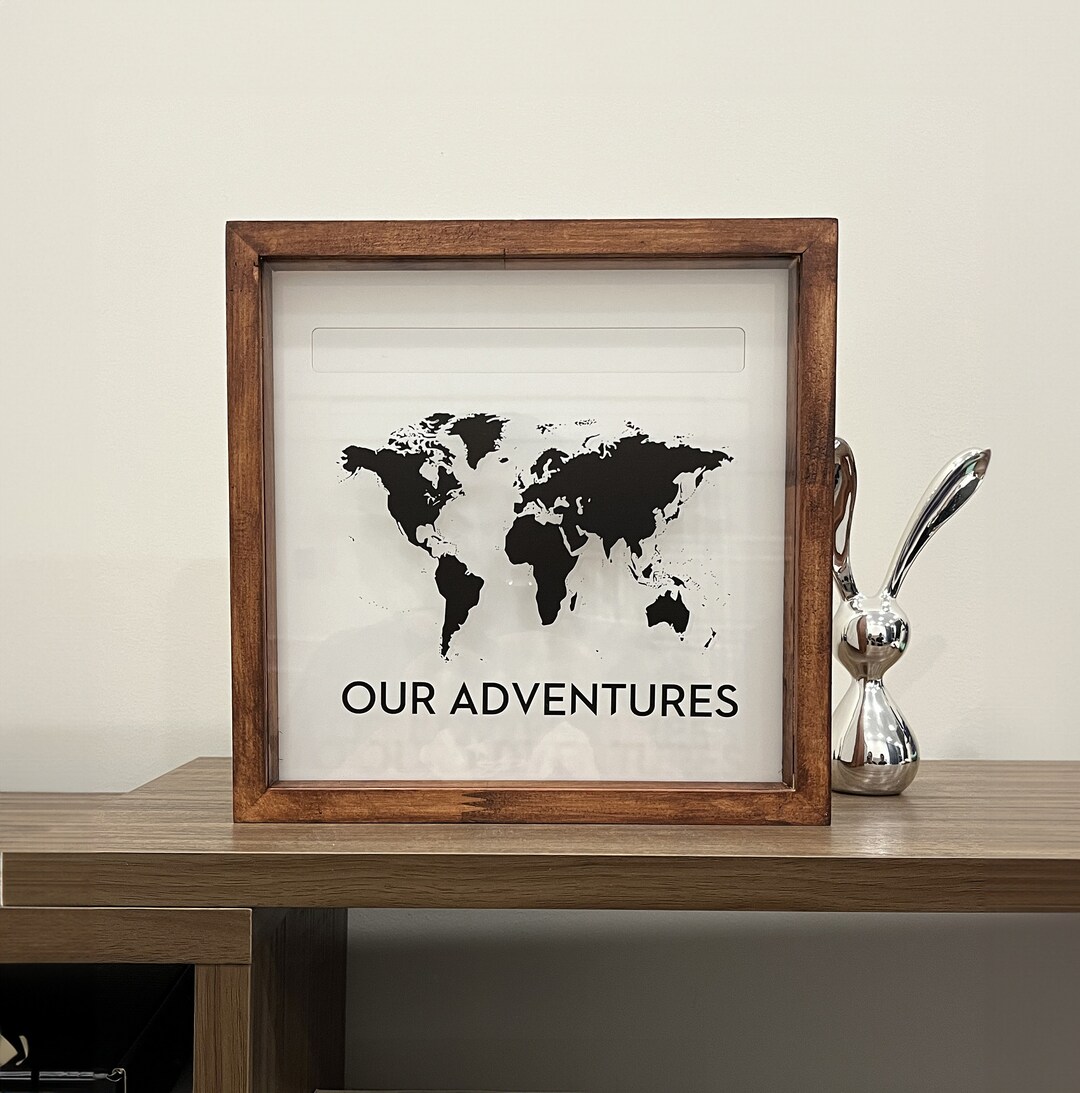 Personalized Wooden Shadow Box: Travel Keepsake Memory Box - Etsy