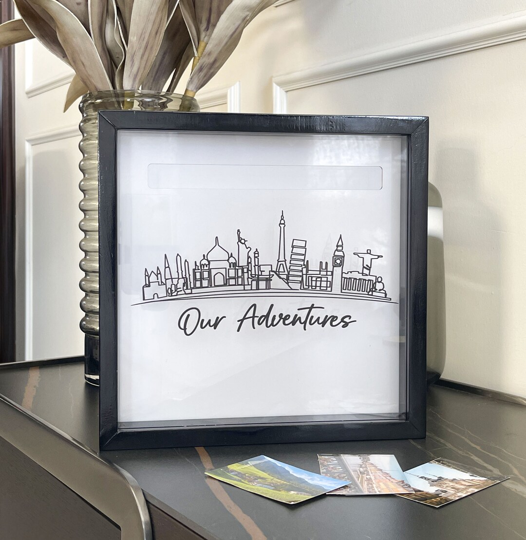 Personalized Travel Shadow Box Gift. Custom Wooden Keepsake Box ...