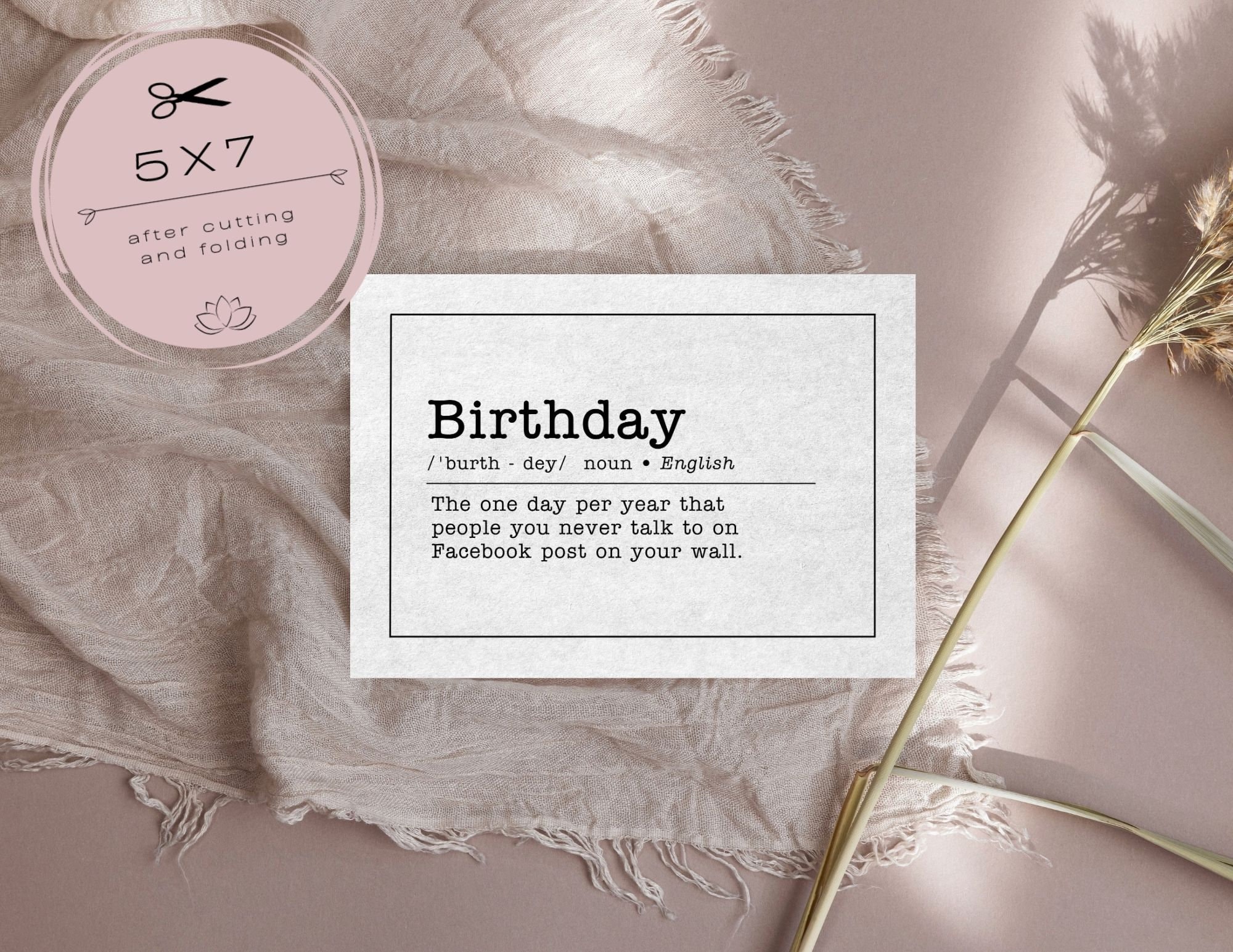 Printable Birthday Card, Birthday Card Downloadable, Birthday Card ...