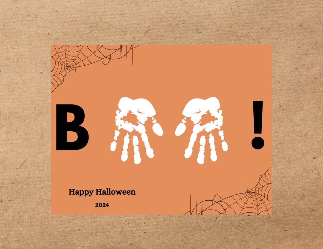 Boo Handprint Halloween Craft - Etsy