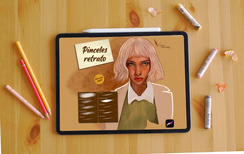 10 Portrait Brushes and Color Palette - Etsy