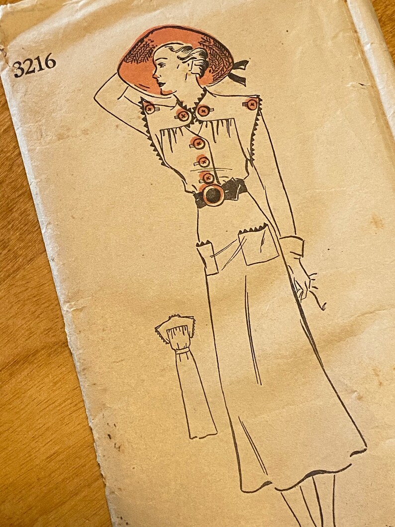 1930s Dress Pattern, Size 20, B38, H41 - Etsy