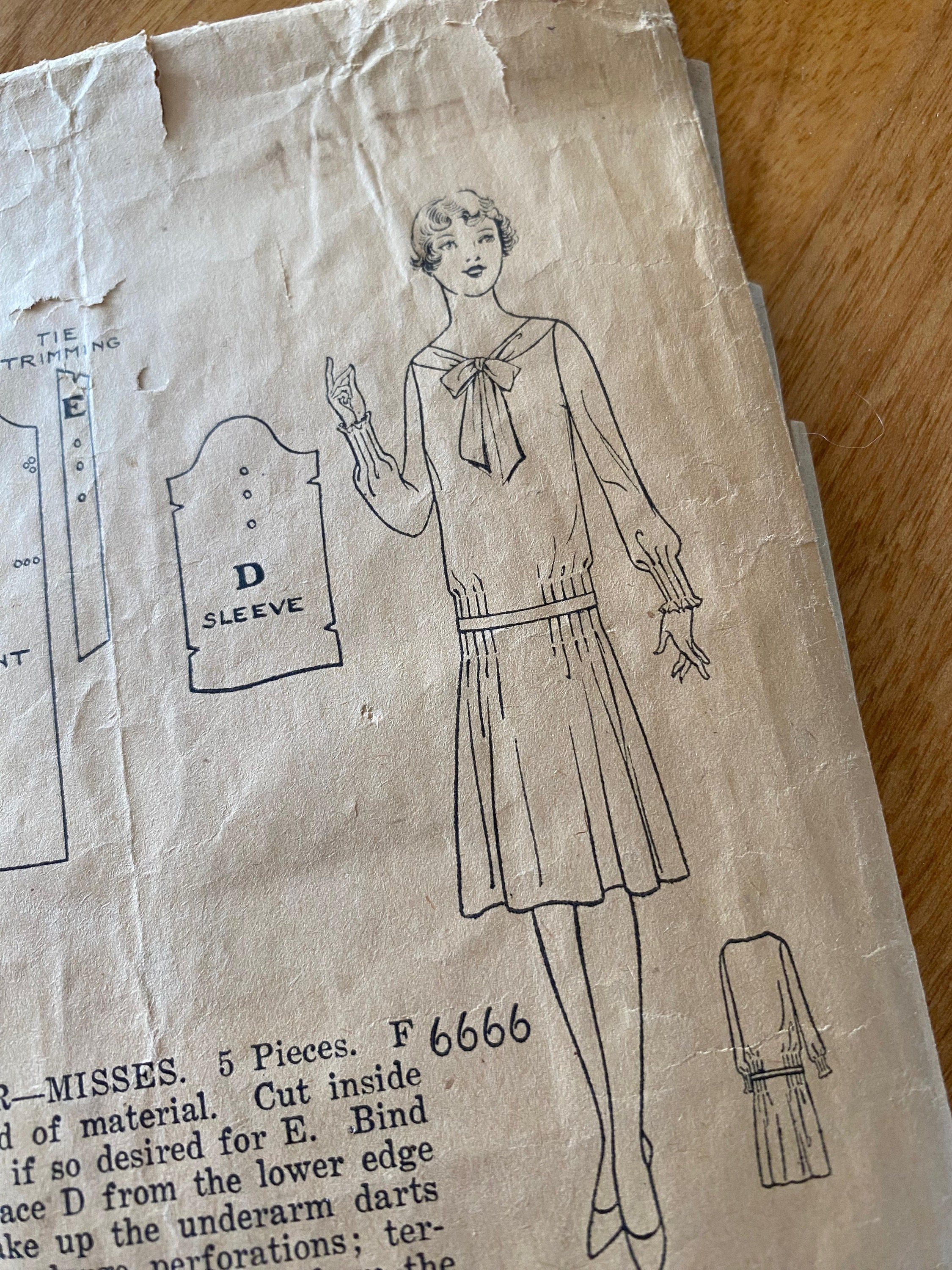 1920s Dress Pattern. Mail Order 6666. Size 18. - Etsy