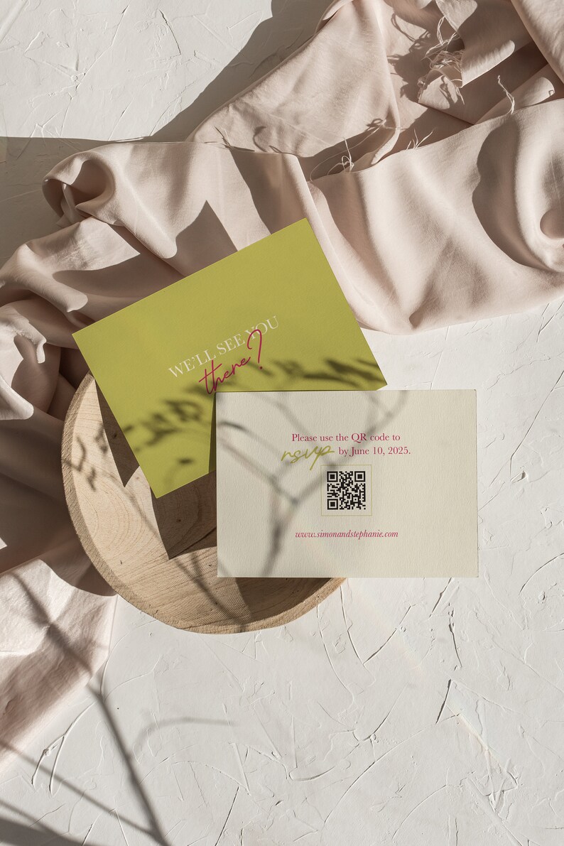 Bright Wedding Invitation | Bold Wedding Invite | Fun Wedding Invite ...