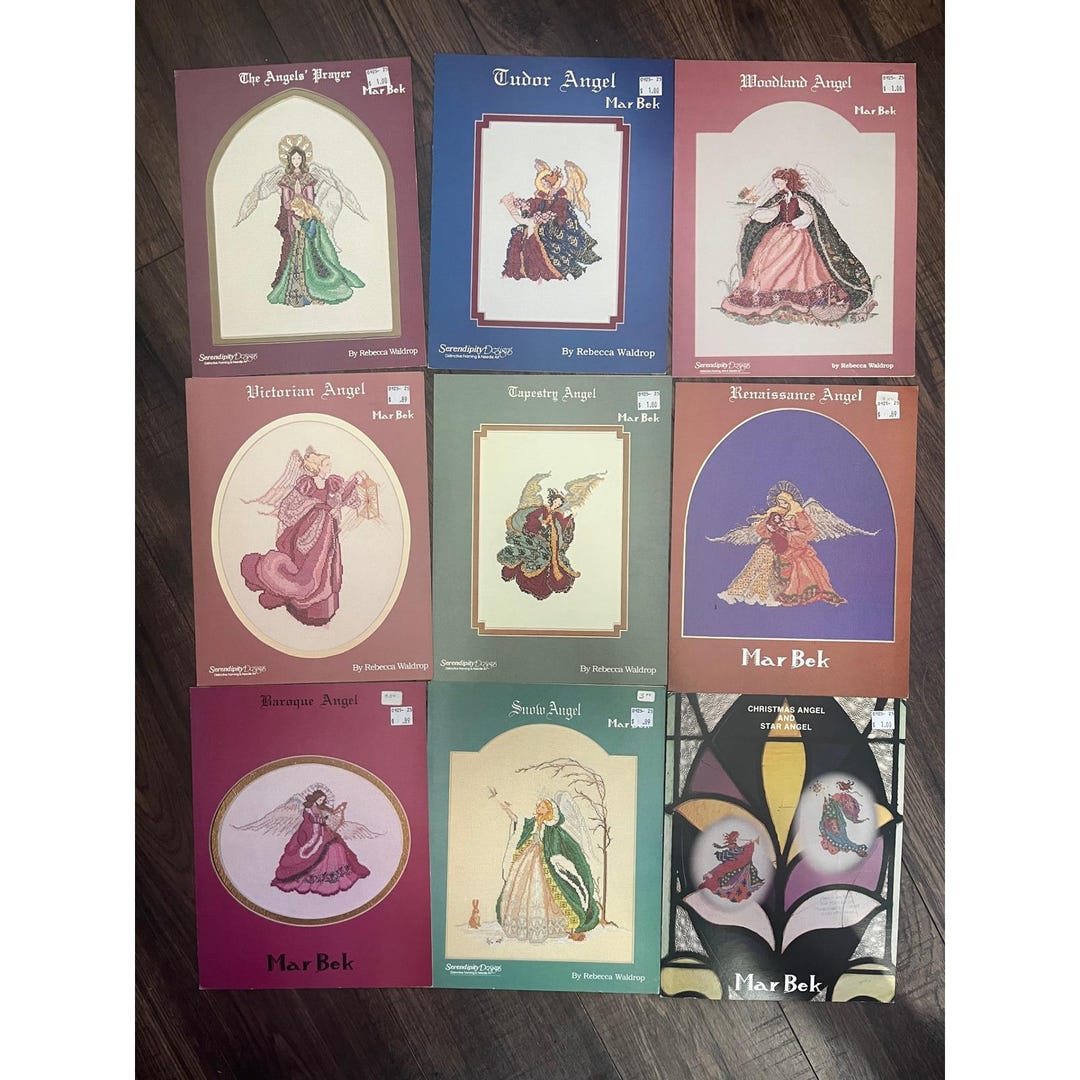 Lot of 9 Marbek Christmas Angels Cross Stitch Pattern Charts - Etsy