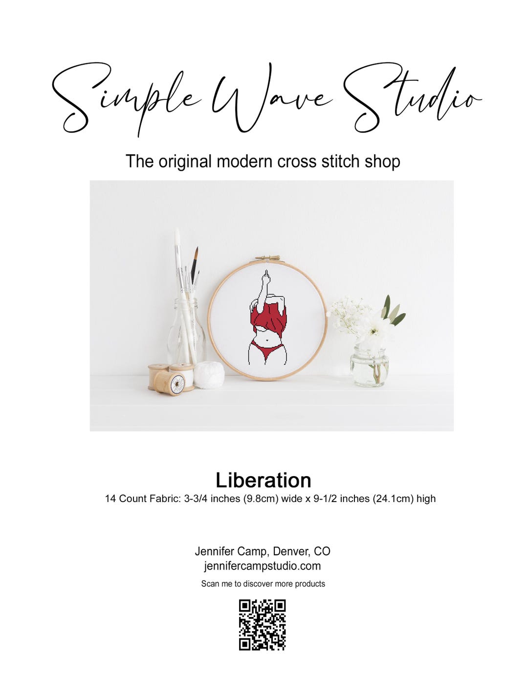 Subversive Middle Finger Female Women Feminine - Cross Stitch Pattern ...