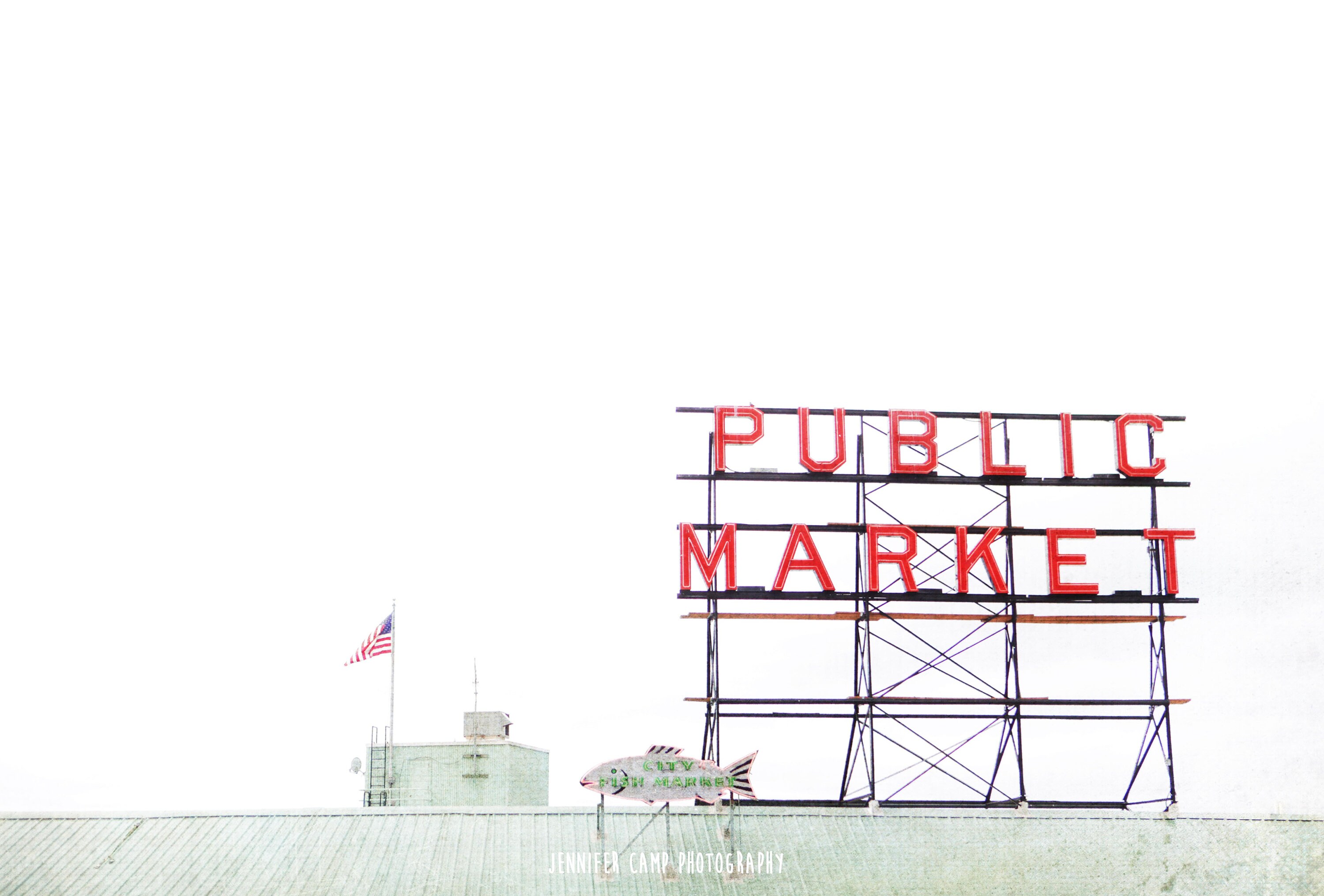 Seattle Washington, Seattle Public Market Sign Editorial Street ...