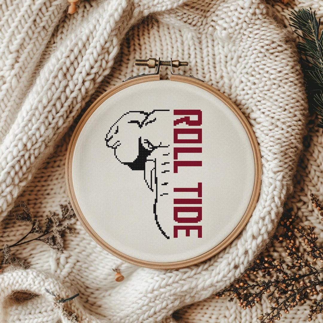 Alabama Football Cross Stitch Pattern - PDF Digital Download - Etsy