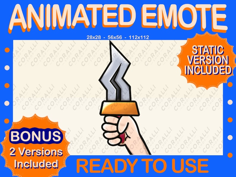 Animated Emote Static Emote Quick and Easy to Use Sword Emote for Your ...