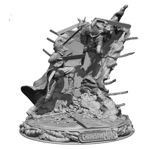 Chainsaw Man Denji VS Katana Battle - Etsy