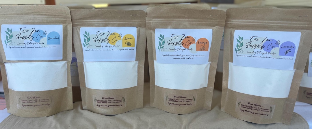 All Natural Eco Friendly Laundry Powder Detergent - Chemical/dye ...