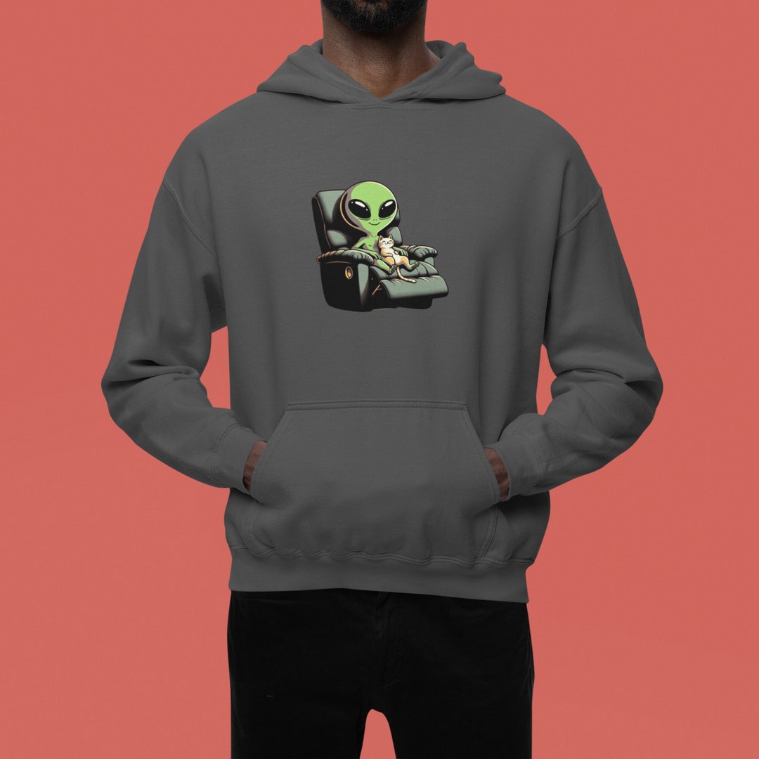 Aliens, Cats and Reclining Chairs / Funny Alien Hoodie | Funny Cats ...