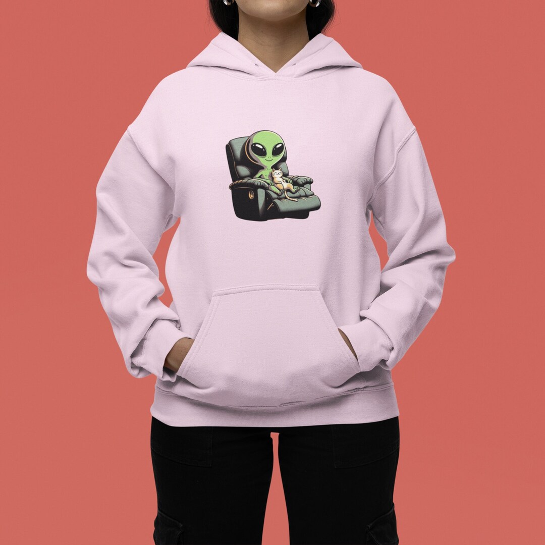 Aliens, Cats and Reclining Chairs / Funny Alien Hoodie | Funny Cats ...