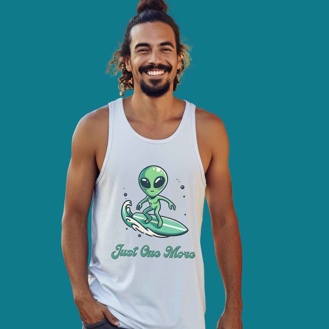 Surfing Alien Tank Top | Funny Shirt | Beach | Surf | Tropical | Summer ...