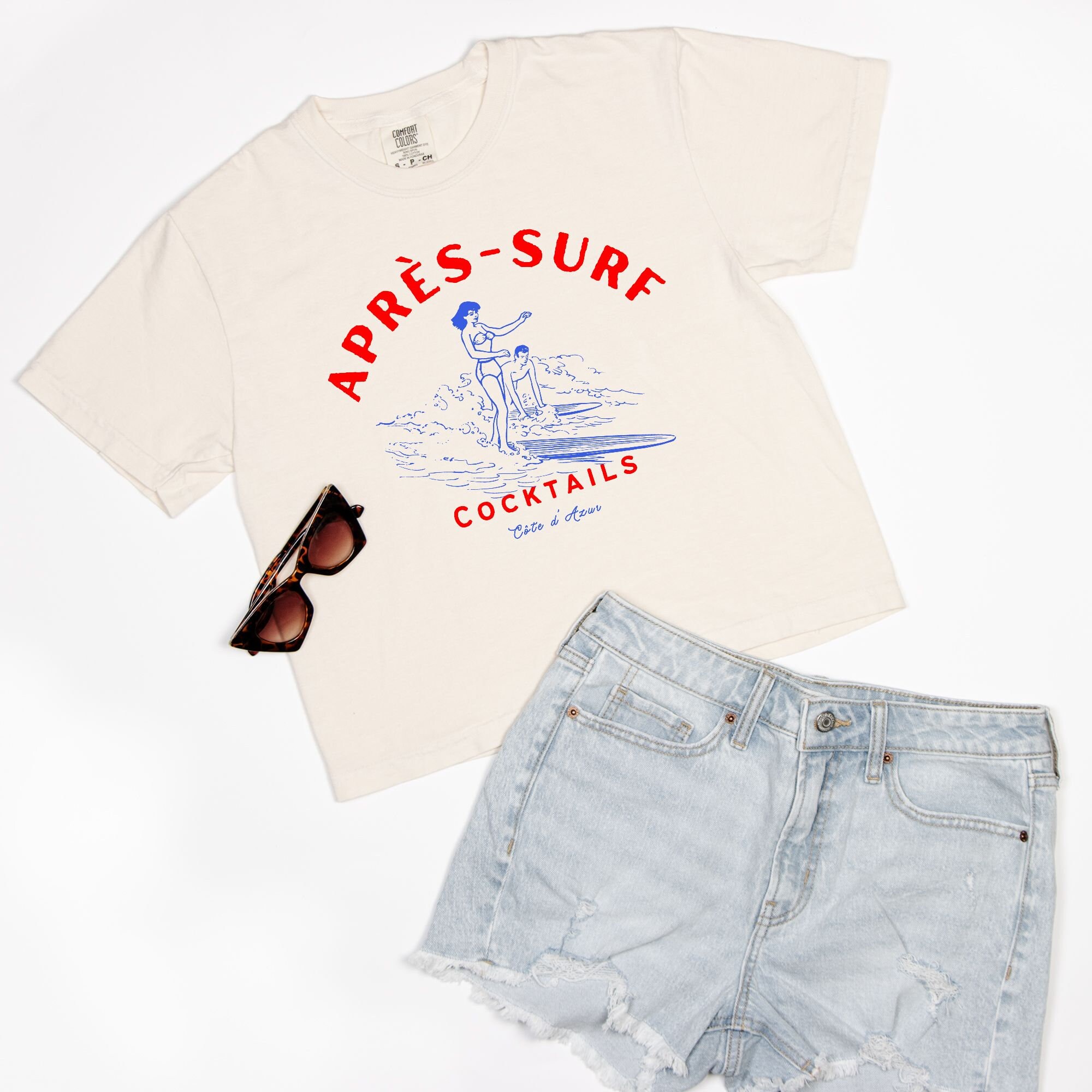 Après-surf Relaxed Cropped Tee Surfing OG Graphic Tshirt - Etsy