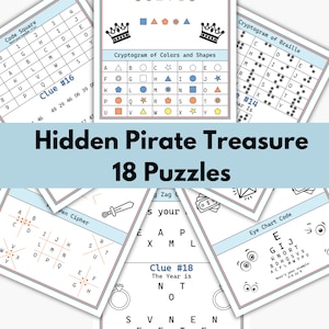 Pirate Treasure Mystery Puzzles | Family Game Night | Ages 8 & up ...