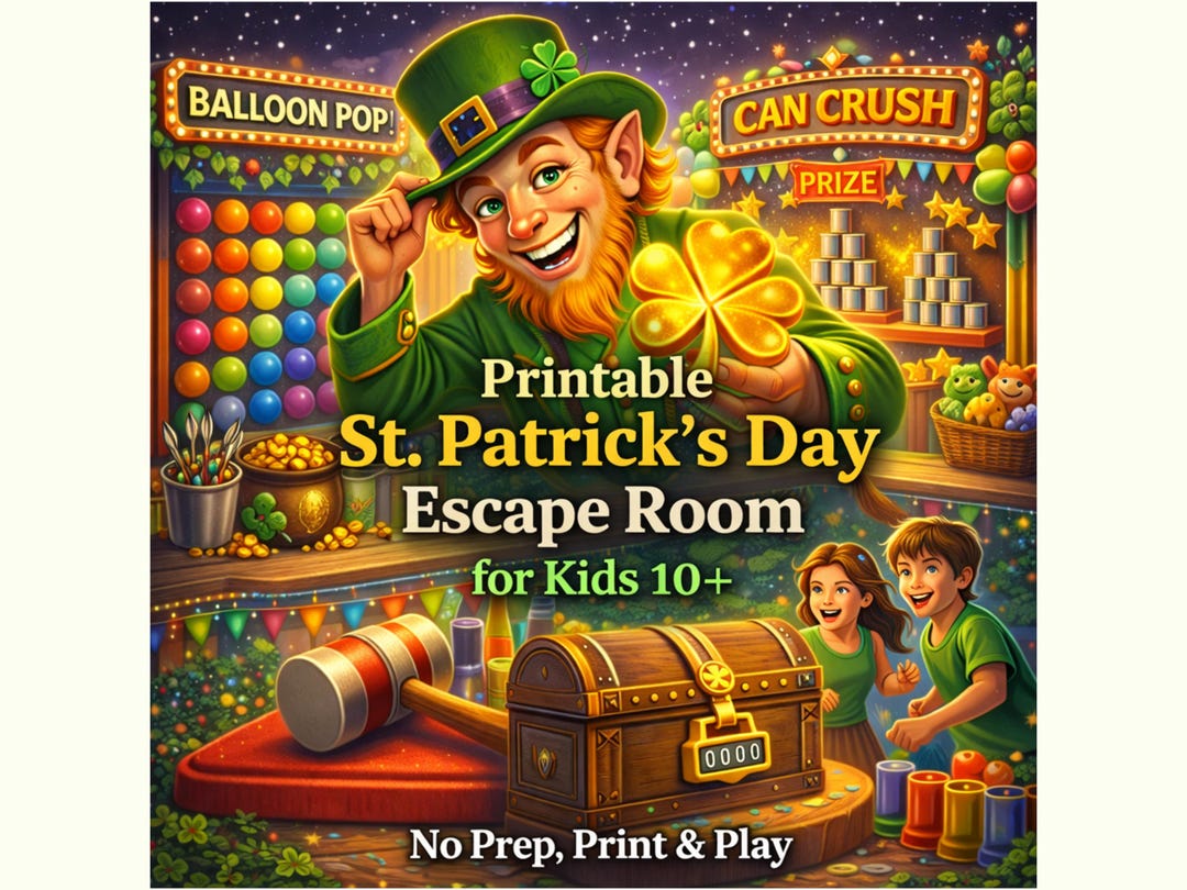 Printable St Patricks Day Escape Room Game for Kids 10+, Tween & Teen ...