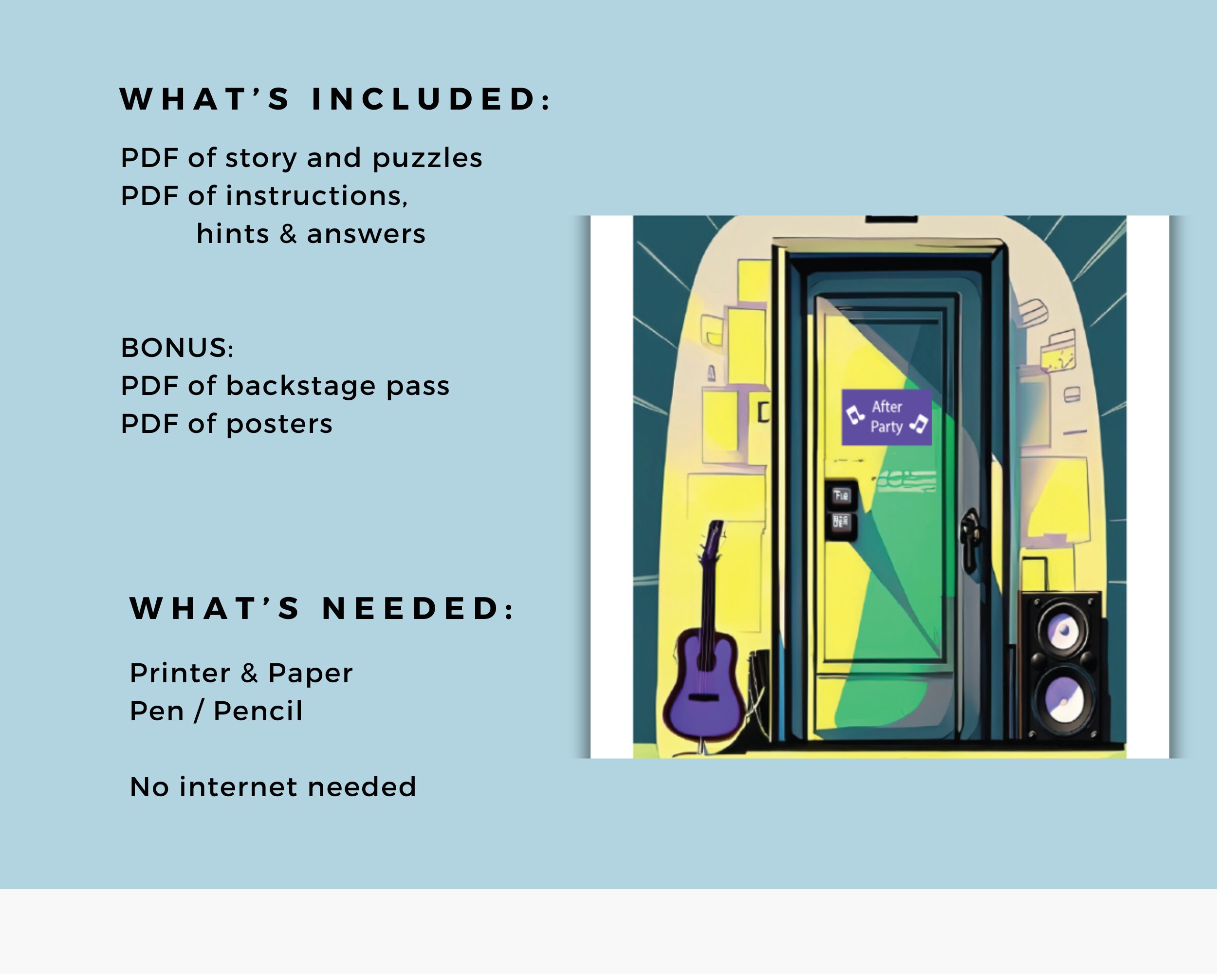 Concert Escape Room | Family Game Night Activity | Teens, Tweens, Older ...