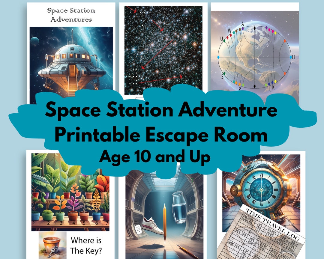 Space Station Escape Room Game | Outer Space Escape Room Game | Family Night | Kids Party Game ...