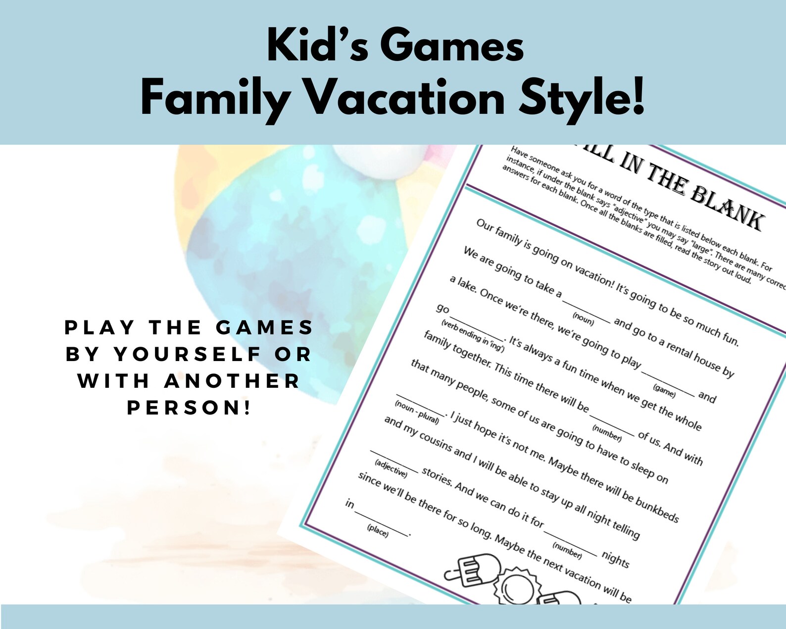 Printable Kids Vacation Games | Scavenger Hunt | Family Vacation ...