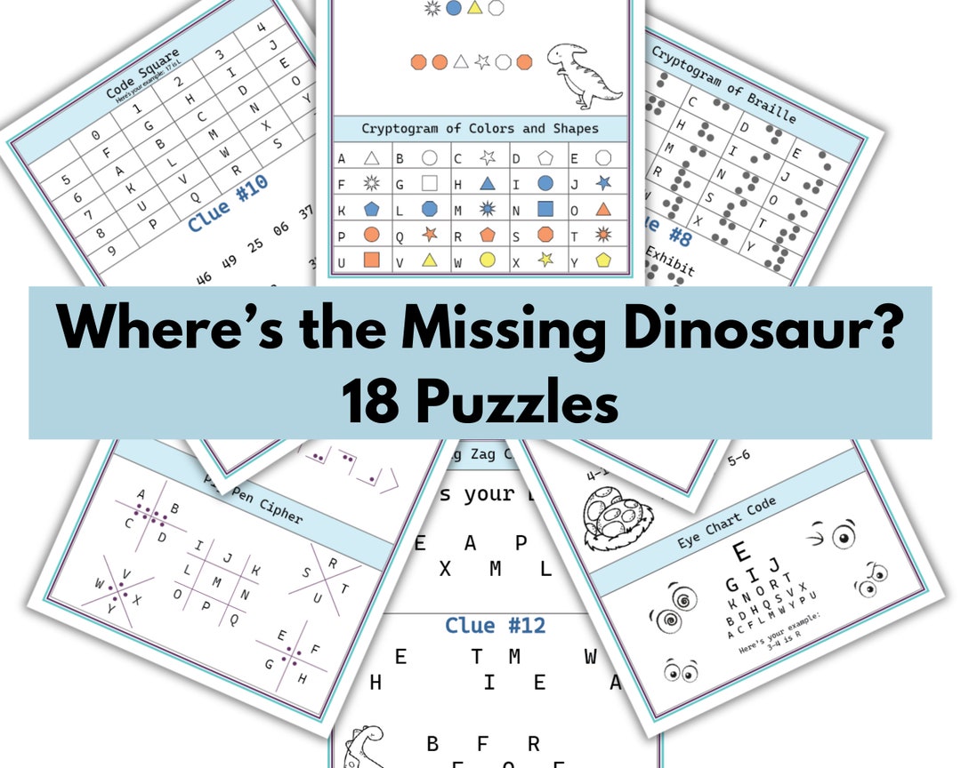 Dinosaur Mystery Puzzles | Family Game Night | Ages 8 & up | Party ...