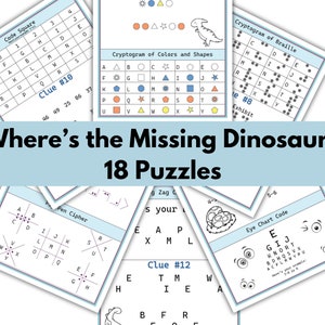 Dinosaur Mystery Puzzles | Family Game Night | Ages 8 & up | Party ...