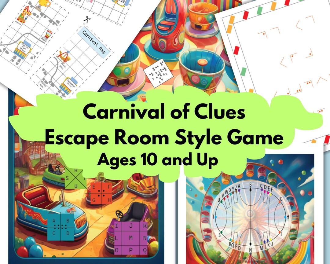 Carnival Circus Game for Kids | Mystery Detective Game | Printable ...