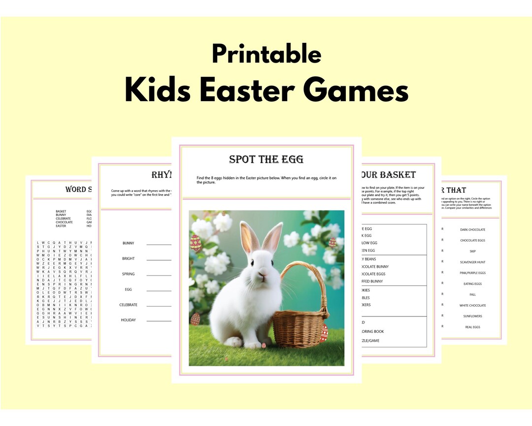 Printable Kids Easter Games | Non-religious | Easter | Kids Games ...