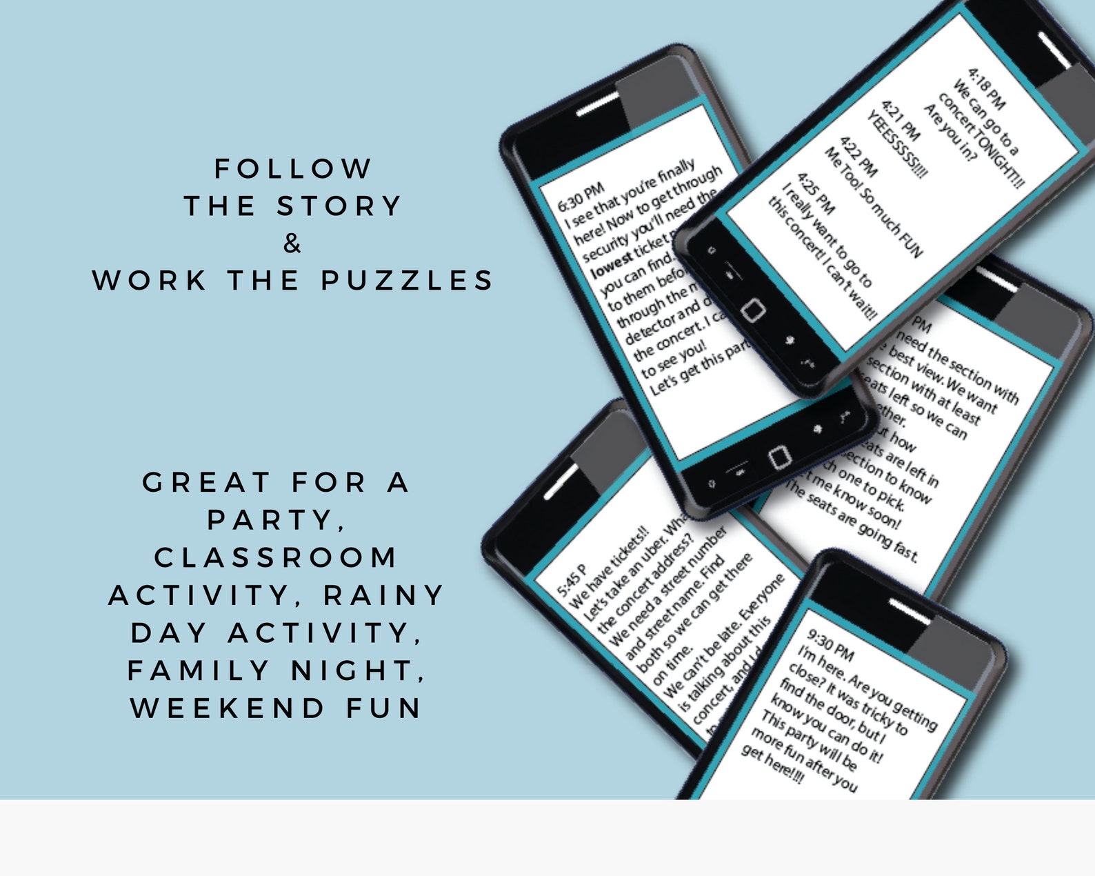 Concert Escape Room | Family Game Night Activity | Teens, Tweens, Older ...