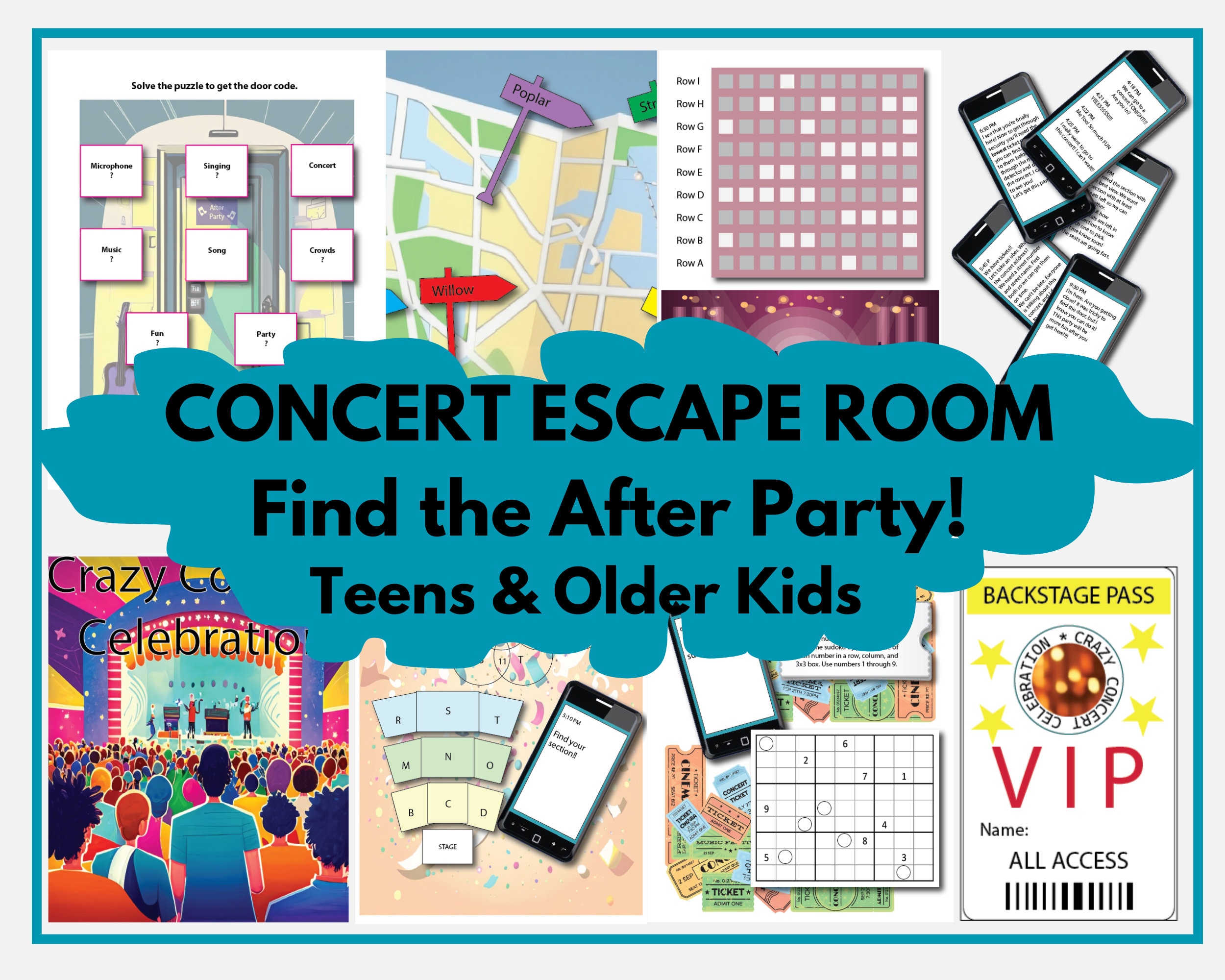 Concert Escape Room | Family Game Night Activity | Teens, Tweens, Older ...