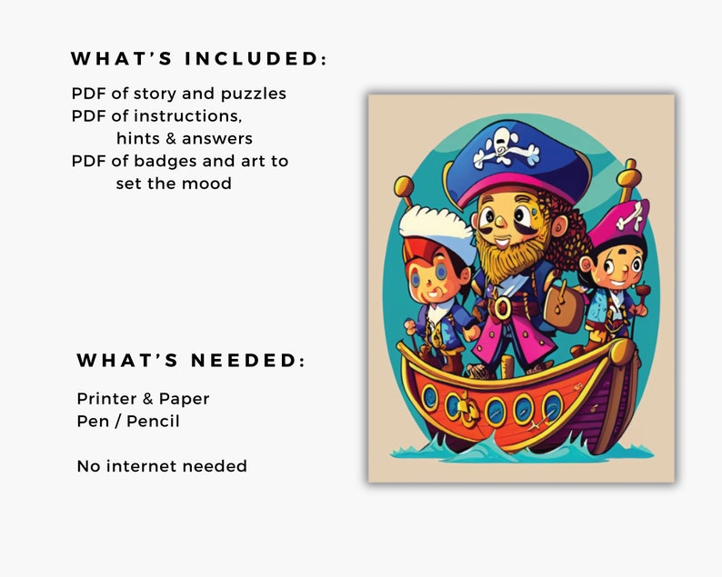 Pirate Treasure Mystery Puzzles | Family Game Night | Ages 8 & up ...