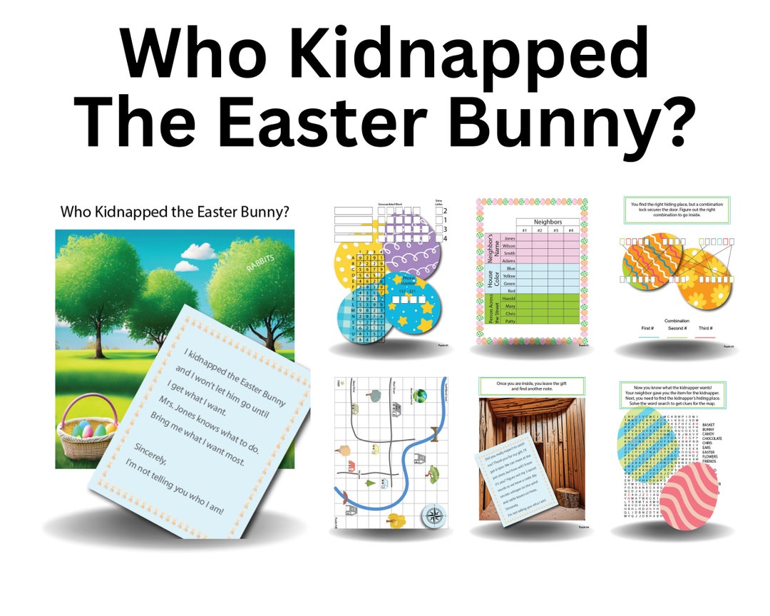 Easter Printable Escape Room Style Mystery | Family Game Night | Kids ...