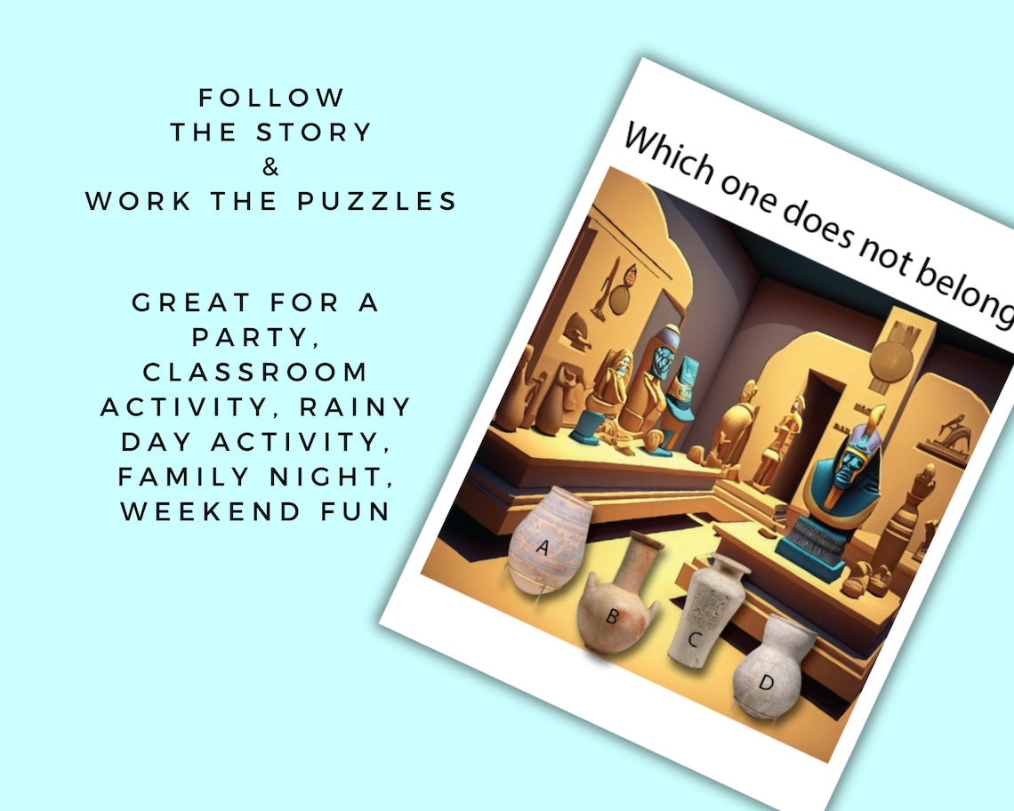 Museum Escape Room Family Game Night Activity Teens, Tweens, Older Kids ...