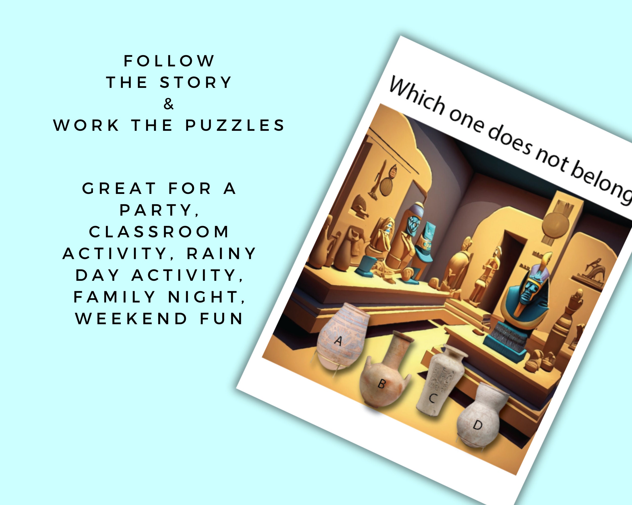 Museum Escape Room Family Game Night Activity Teens, Tweens, Older Kids ...