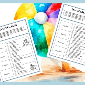 Printable Kids Vacation Games | Scavenger Hunt | Family Vacation ...