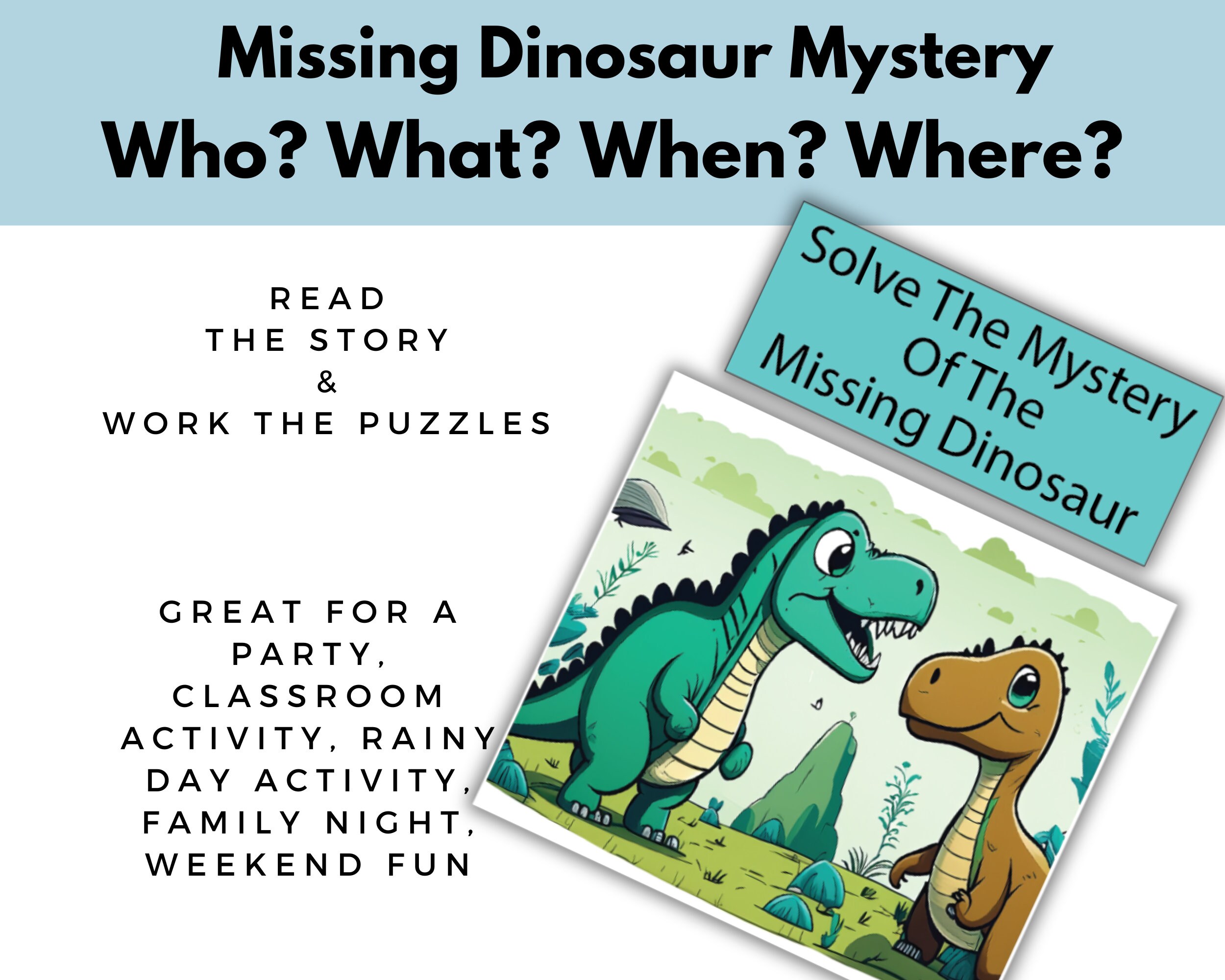 Dinosaur Mystery Puzzles | Family Game Night | Ages 8 & up | Party ...