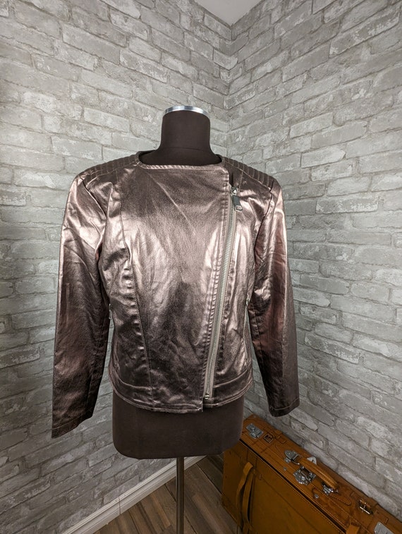 Suko Jeans rose gold perfecto moto jacket - Gem
